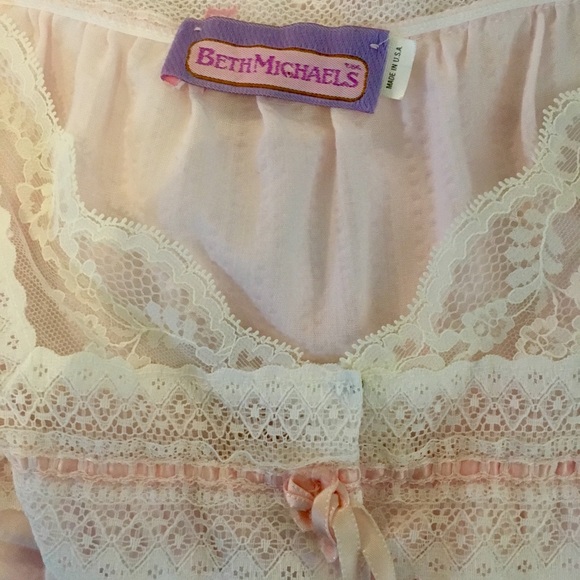 Beth Michaels | Intimates & Sleepwear | Beth Michaels Pink Lace Ribbon ...